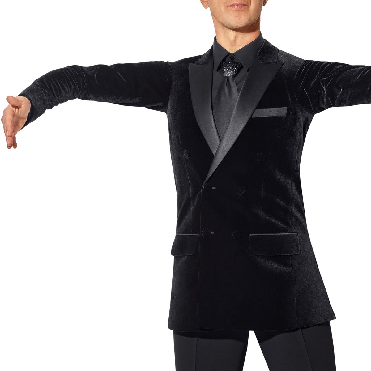 Men's Velvet Double Breasted Smooth Jacket-613 – PLT Dancewear